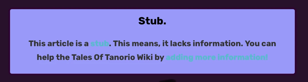 {{STUB}} | Fandom