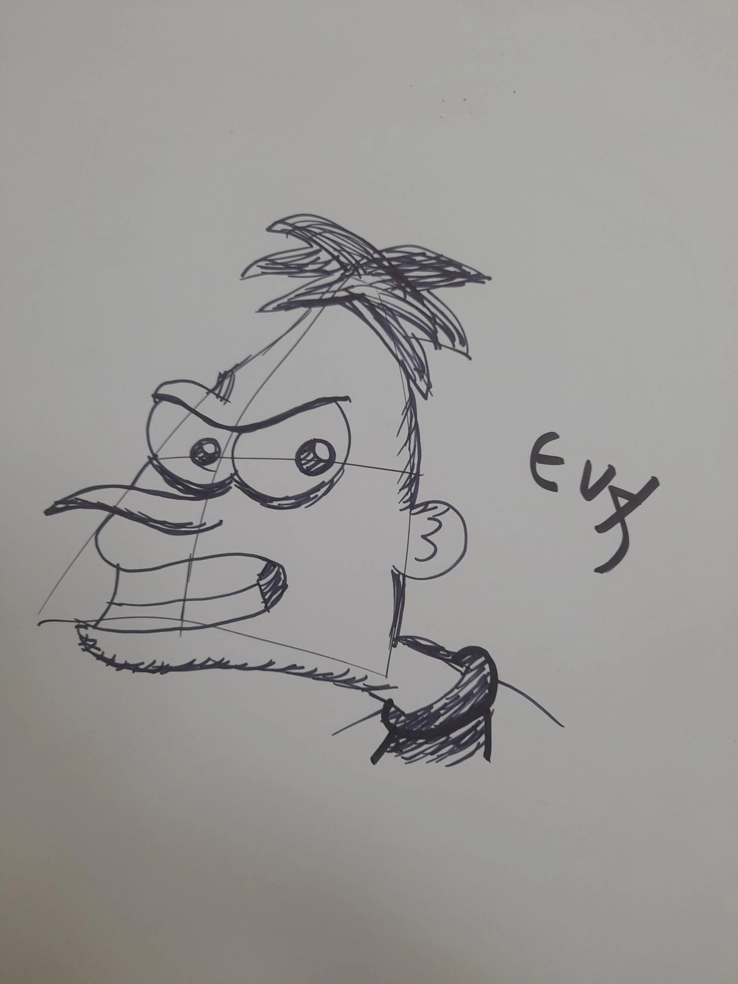 My pen sketch of Doof | Fandom