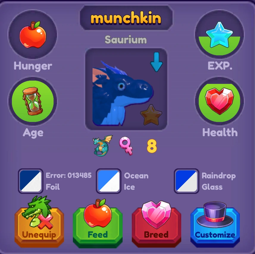 seeing offers for a 1/3 morpho error saur | Fandom