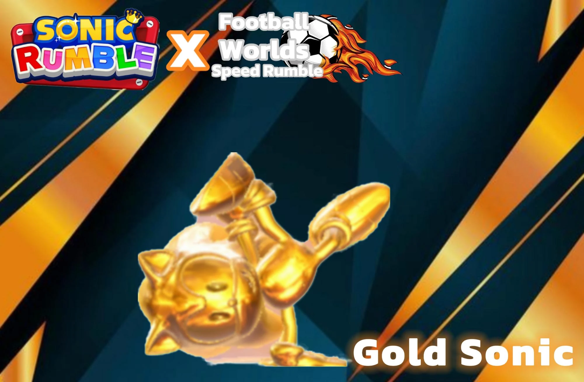 Sonic Rumble x Football Worlds: Speed Rumble | Gold Sonic Runs in ...