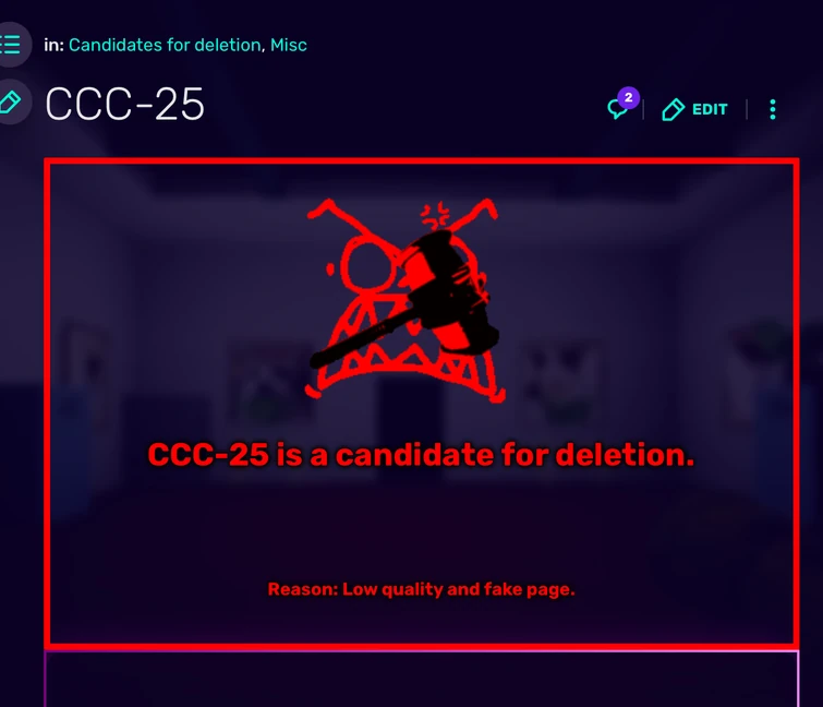 Please do not delete ccc-25’s page | Fandom