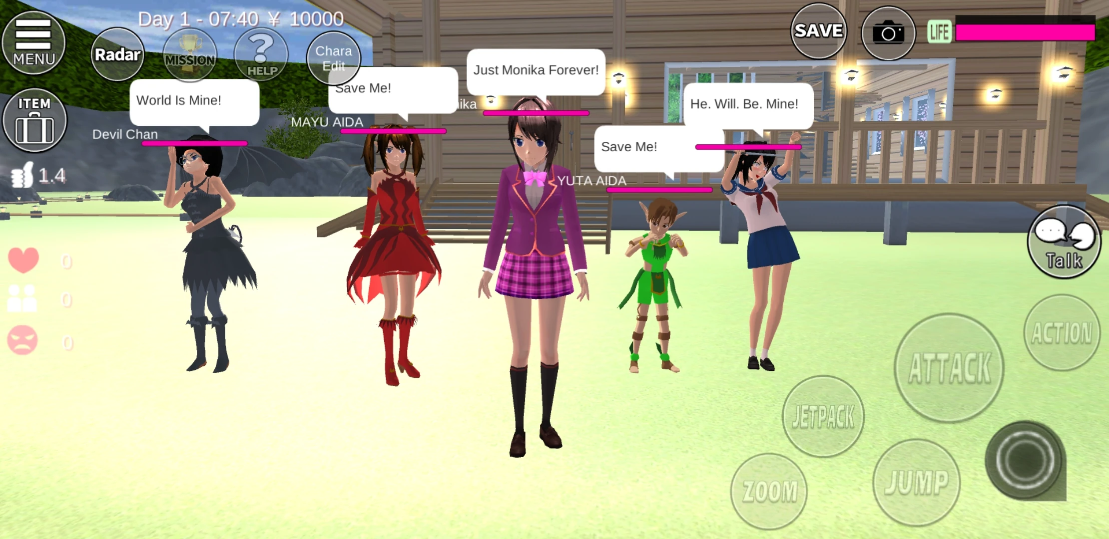 What If Devil Chan, Monika And Ayano Aishi Appears In SAKURA School ...