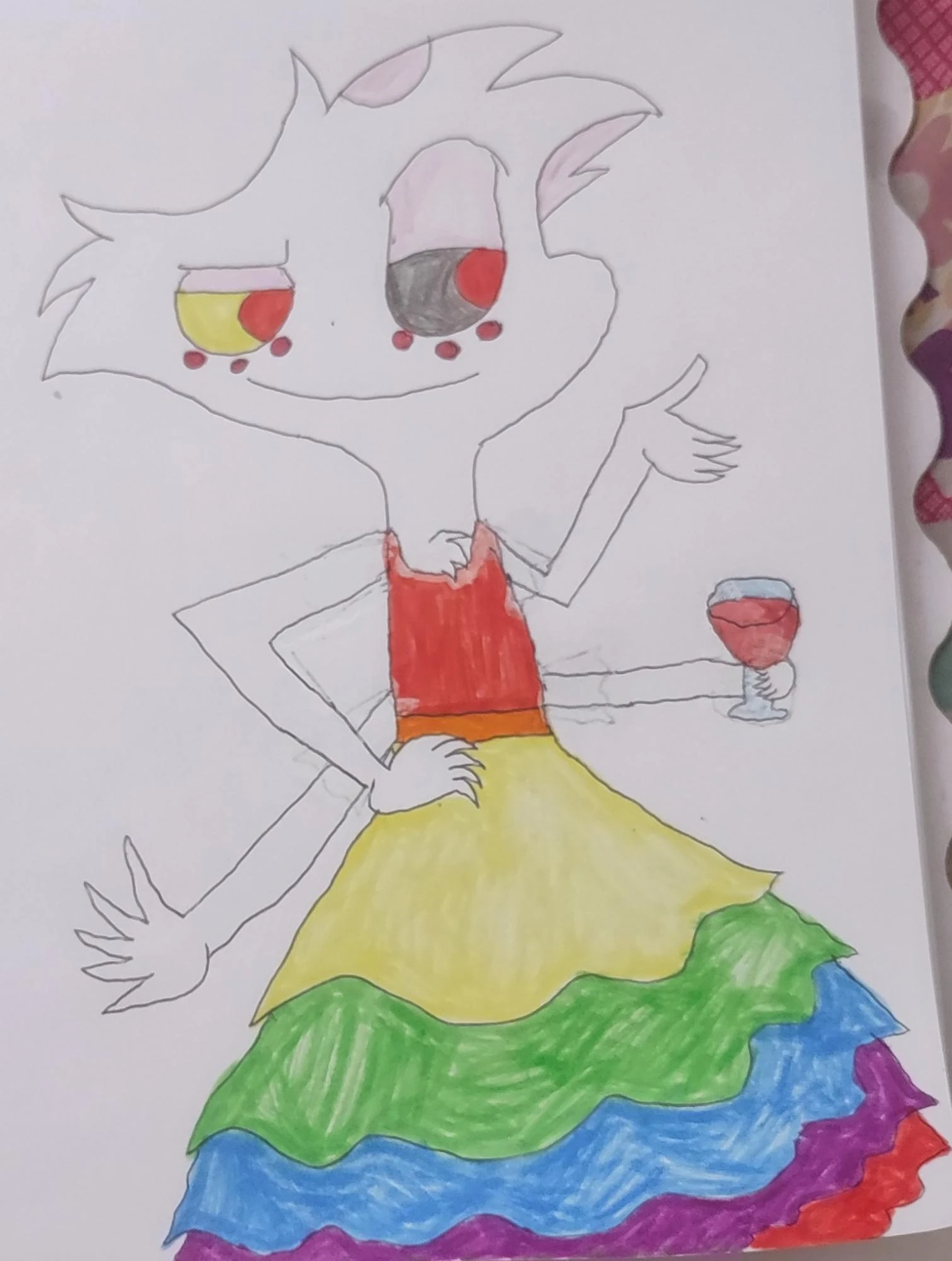 In honor of Pride Month, I decided to draw Angel Dust wearing this ...