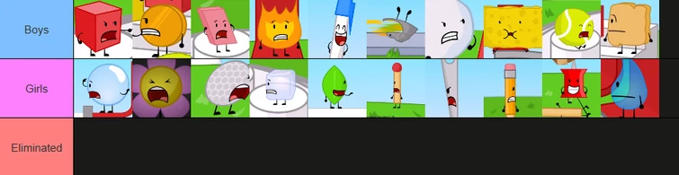 BFDI With Gendered Teams Episode 1: Take the Plunge | Fandom