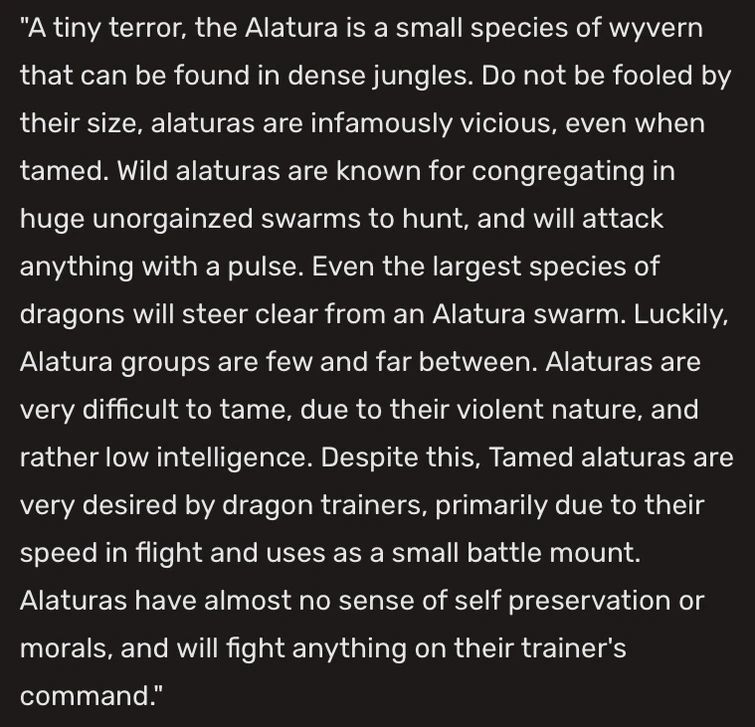 my take on an alatura swarm. | Fandom