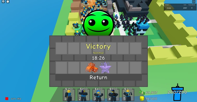 i beat yellow mode for the first time with only starter towers, is that normal? or am i just ...