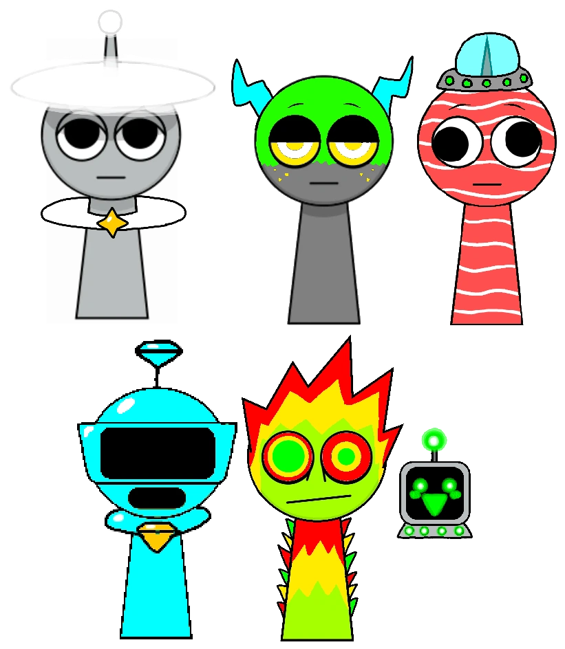 Clukr, Gray, Brud, Garnold, Owakcx and MFC's Redesign for Sprunki Space ...