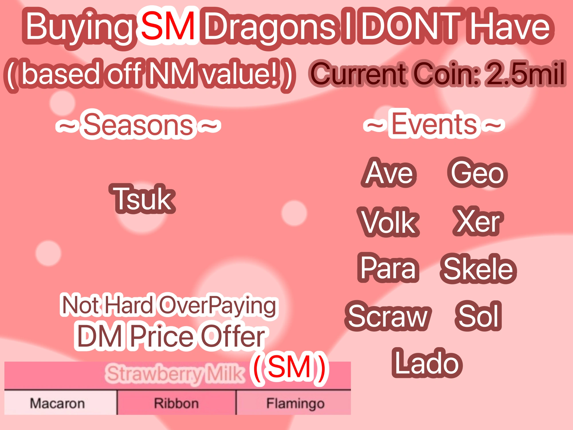 Buying SM (Strawberry Milkshakes) Listed Below! | Fandom