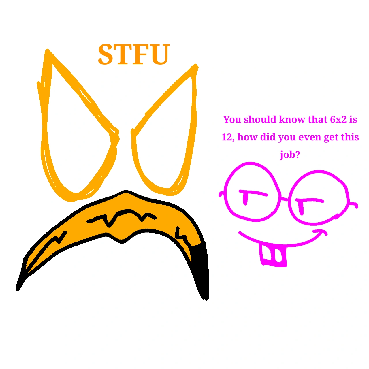 Nerdman and A-45 in my art style. | Fandom