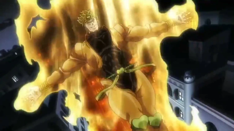 Here we find DIO, asserting his eternal dominance with a t-pose: | Fandom