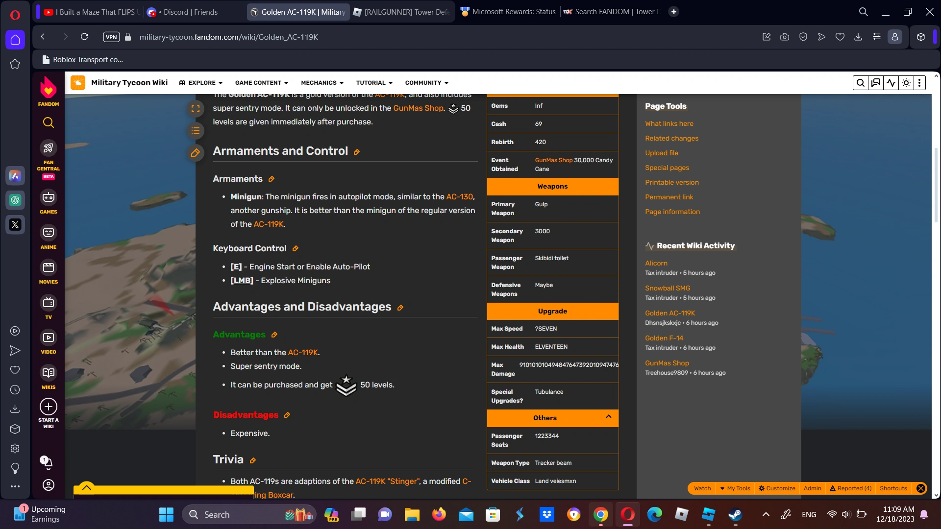 AC-119k page vandalization | Fandom