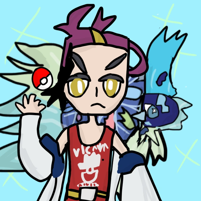 I drew Kieran and Terapagos(Indigo Disk) | Fandom