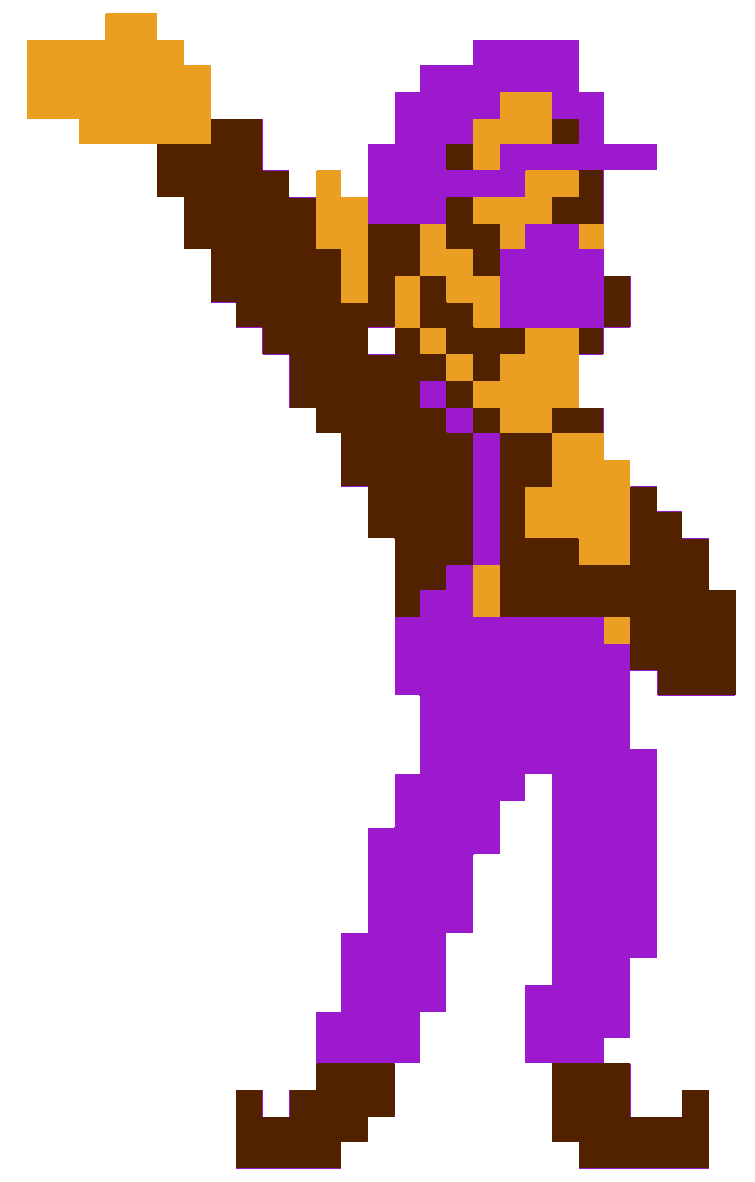 im making pixil waluigi sprites here is what i got so far | Fandom
