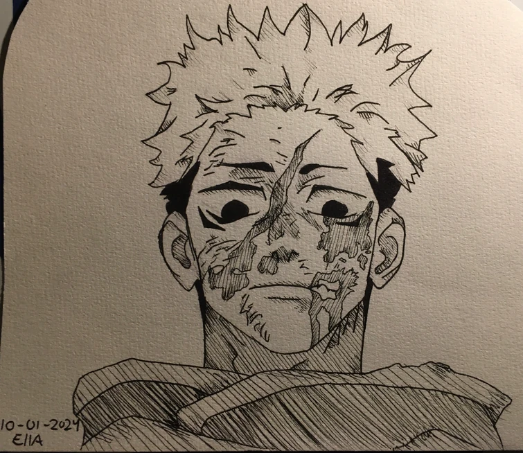 Drawing of itadori chase scene | Fandom
