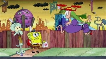 Both episodes Spongebob & Squidward carry out a job given by Mr. Krabs ...
