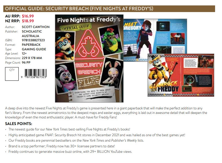 Primer vistazo a The Security Breach Files en un nuevo catálogo de ...