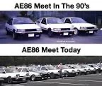 AE86 Meet in the 90’s - AE86 Meet Today | Fandom