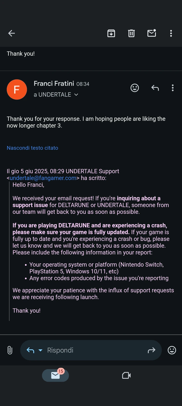 I am asking the devs an advise | Fandom