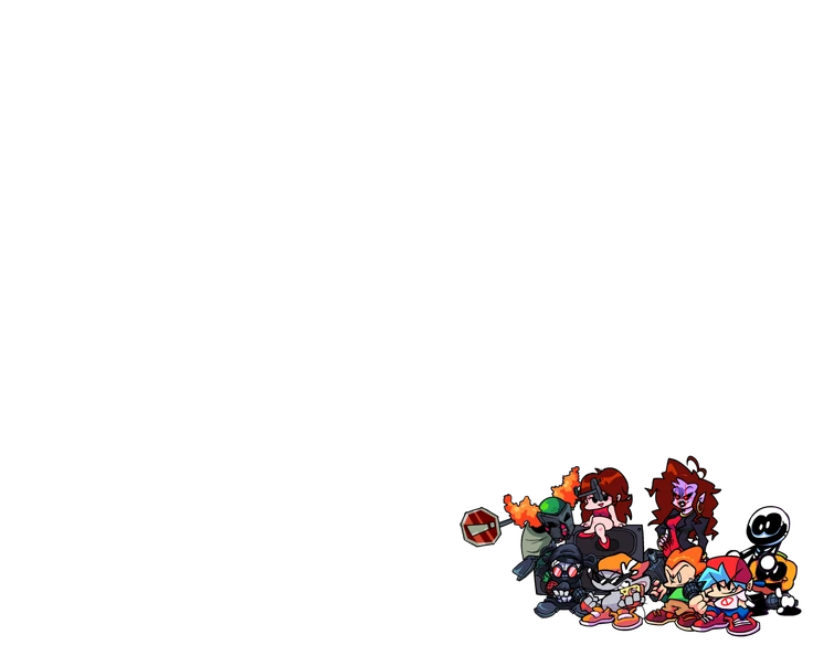 add some mod characters or vanilla fnf characters or something idk to ...