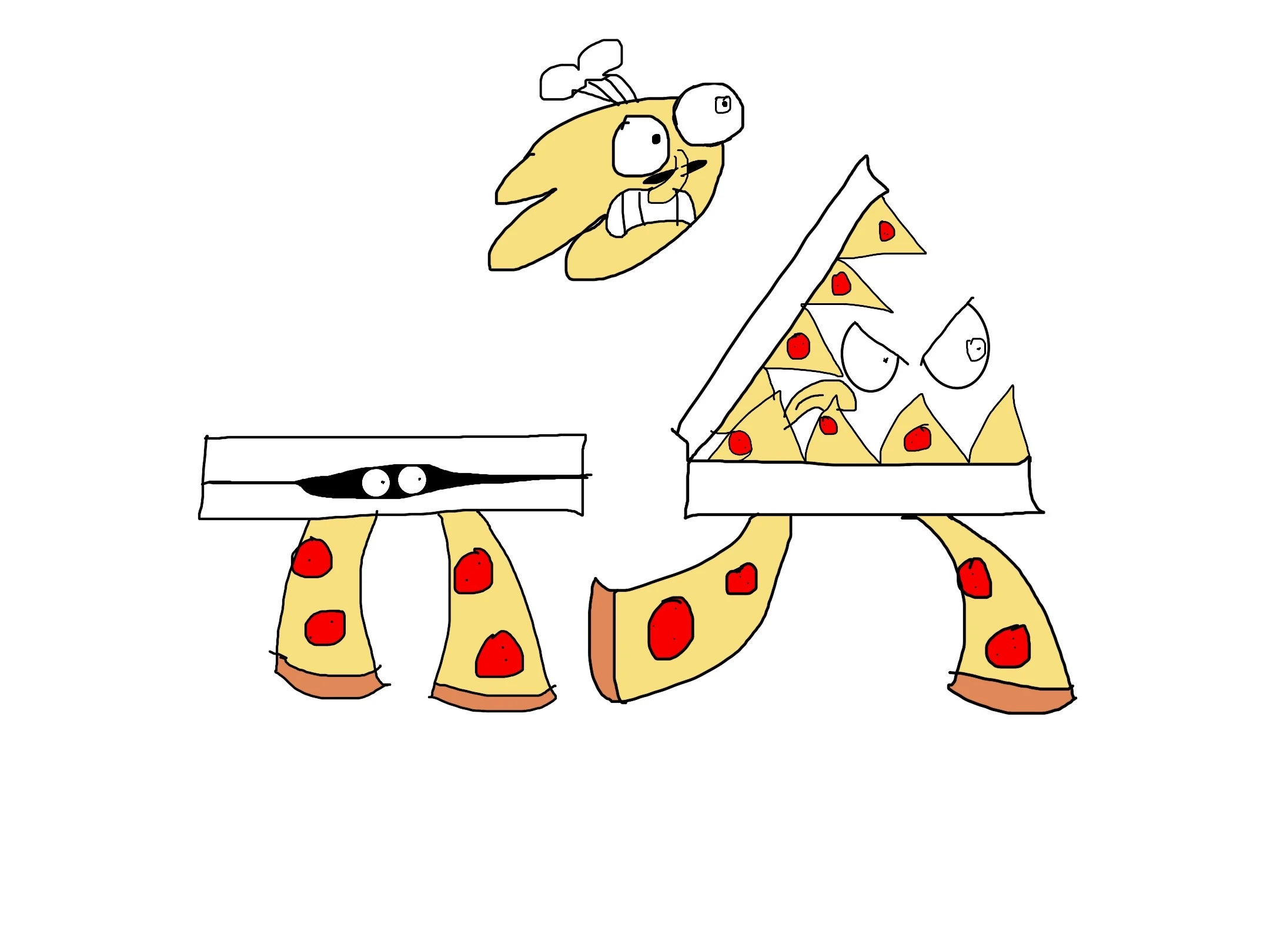 I pizza box enemy that chases and eat pepino, he then spits him out as ...