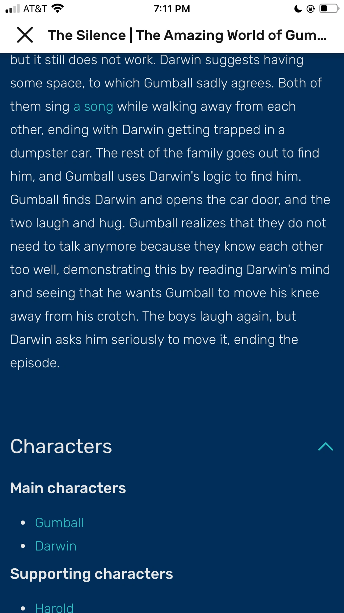 Why did Gumball say the c word at the end of The Silence? This is a ...