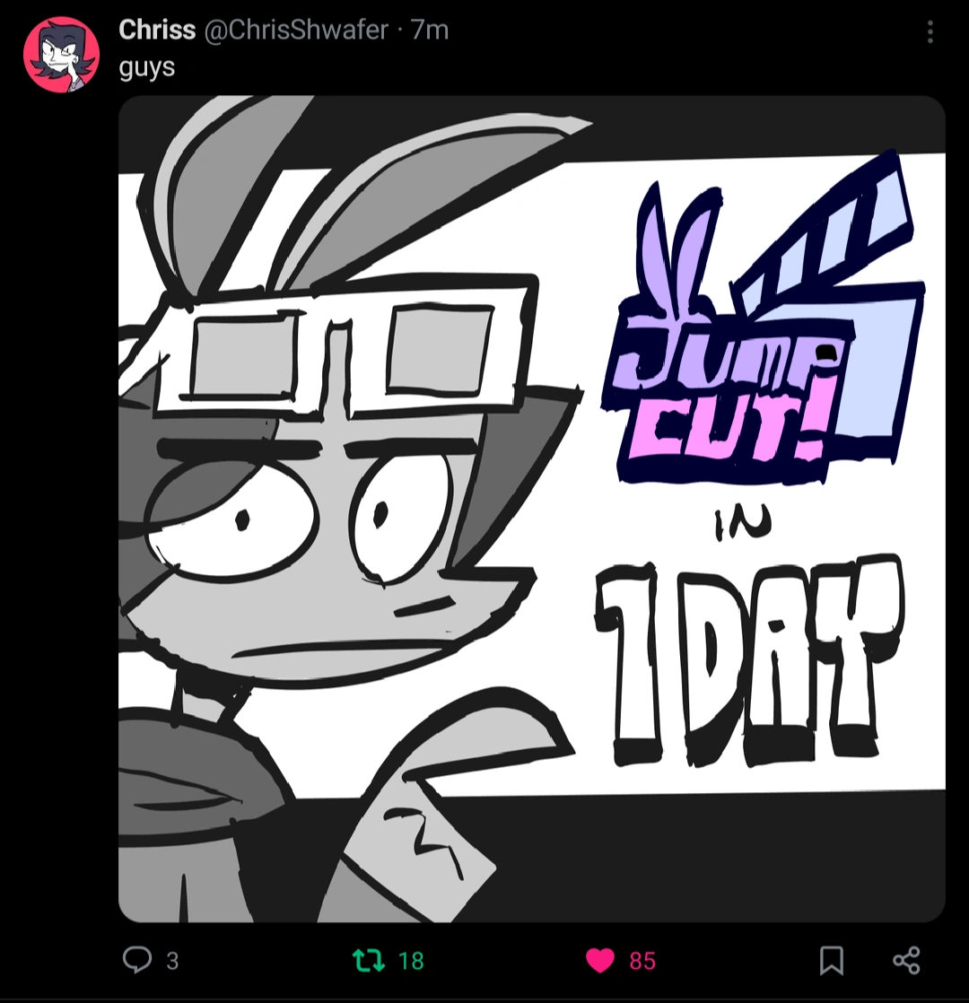 Jumpcut by ChrisShwafer comes out in ~1 day | Fandom