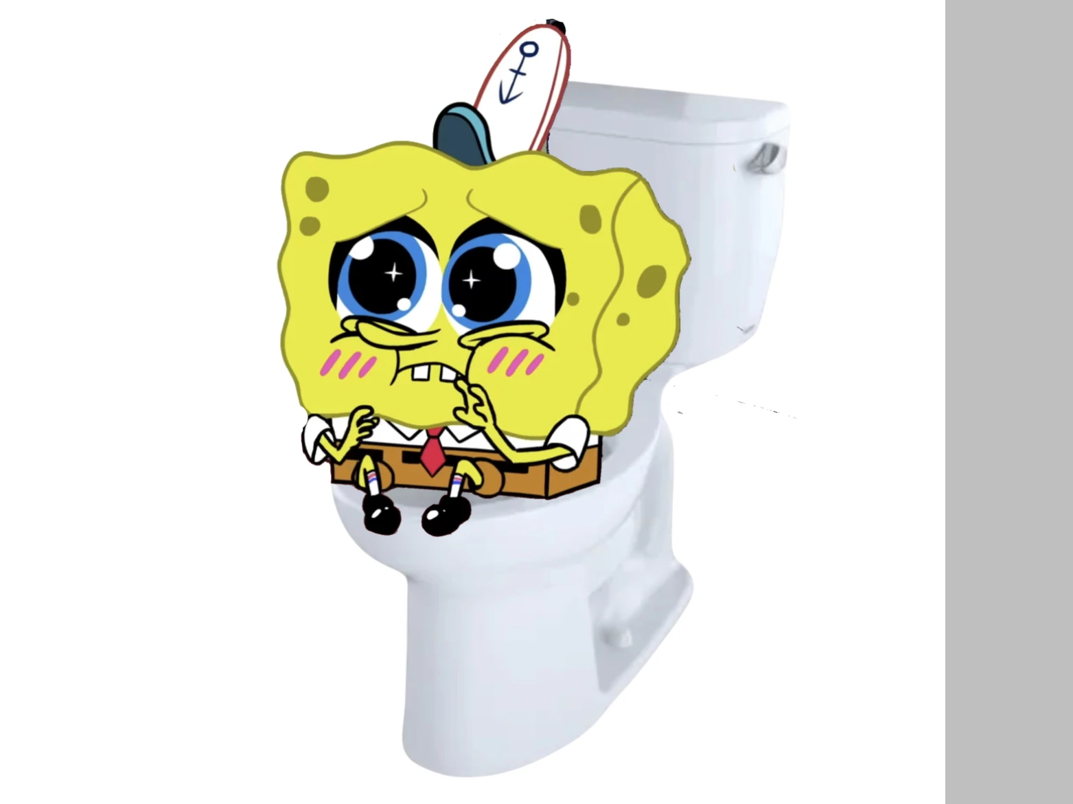 Chibi spongebob on toilet | Fandom