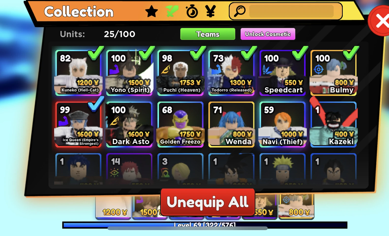 What should i trade esdeath for to upgrade my team (pic in description ...