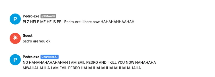 HELP ME PLZ IS PE--- Pedro.exe: I here HAHAHA | Fandom