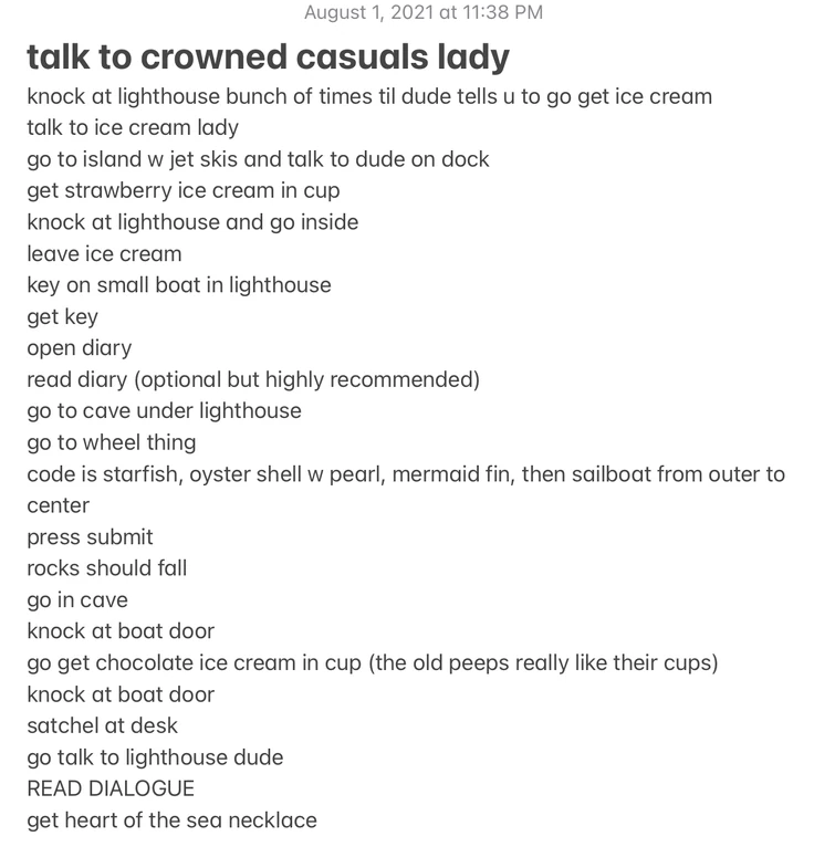 small guide to lighthouse quest that i typed up in 2 minutes | Fandom