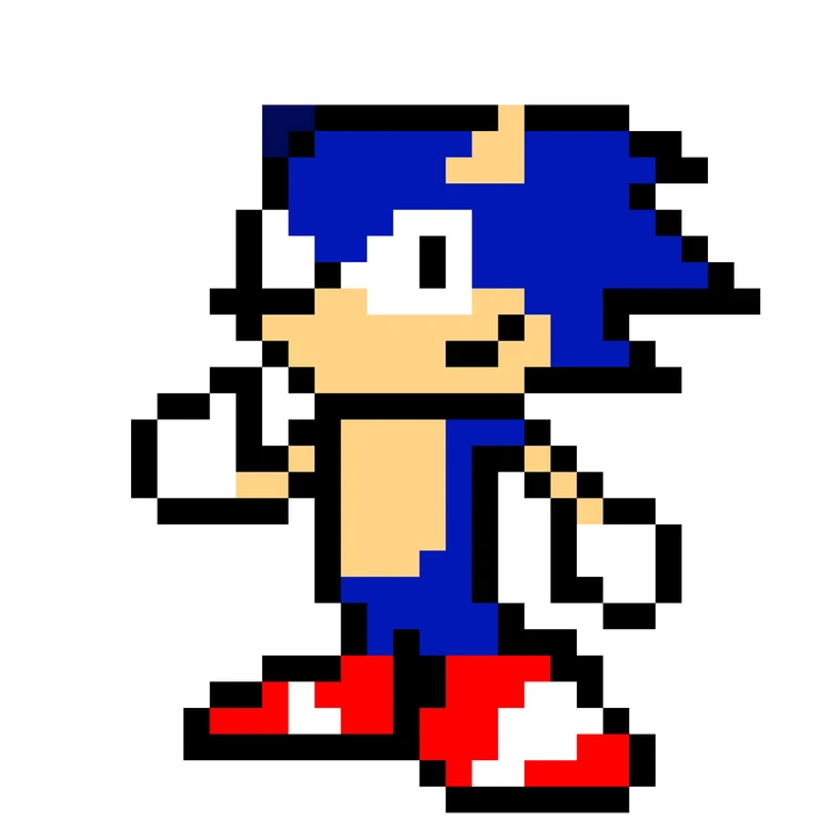 My pixel drawing of Sonic | Fandom