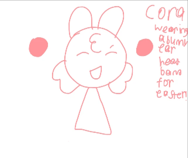 I drew Cora wearing a Bunny ear headband for Easter! | Fandom