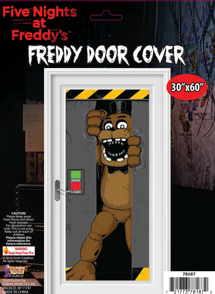 So thats how he gets through the door in fnaf 1 even when you close it ...