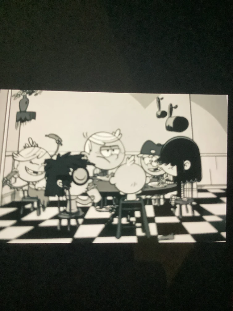 A tale of two tables screenshot in black and white style | Fandom