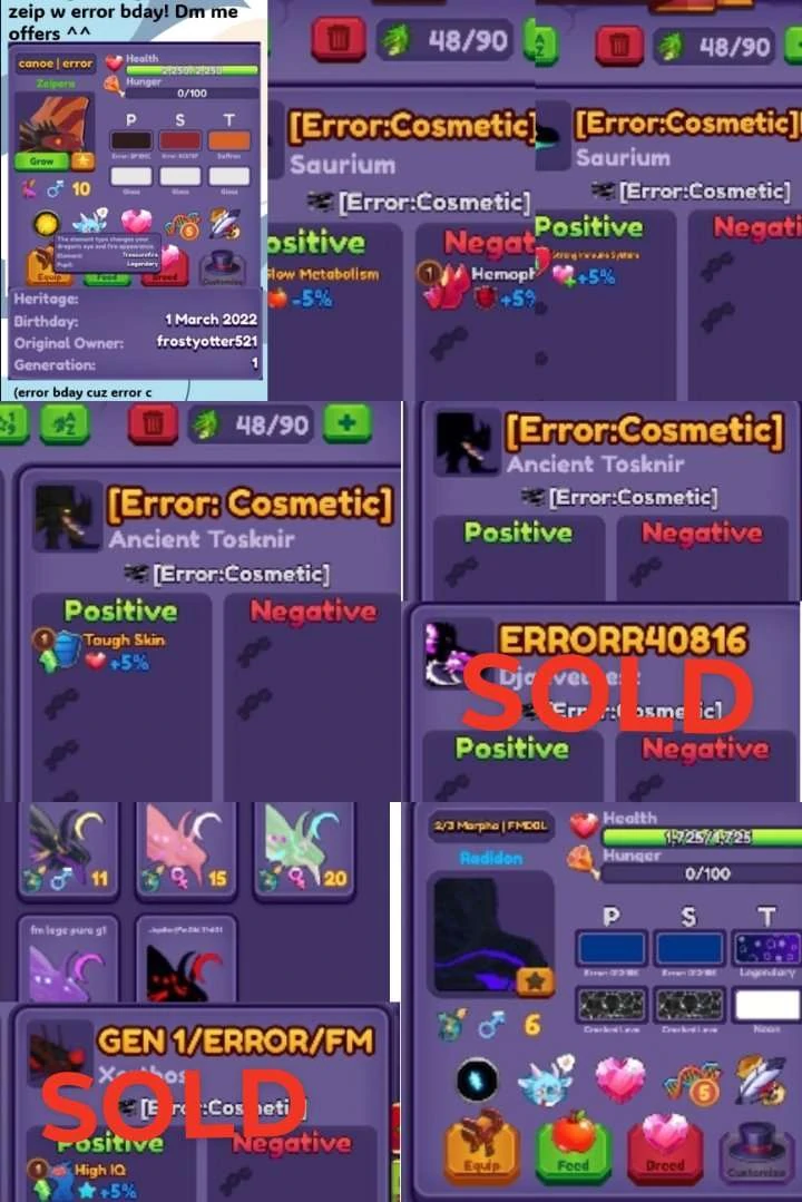 Selling gen 1 amars and errors! | Fandom