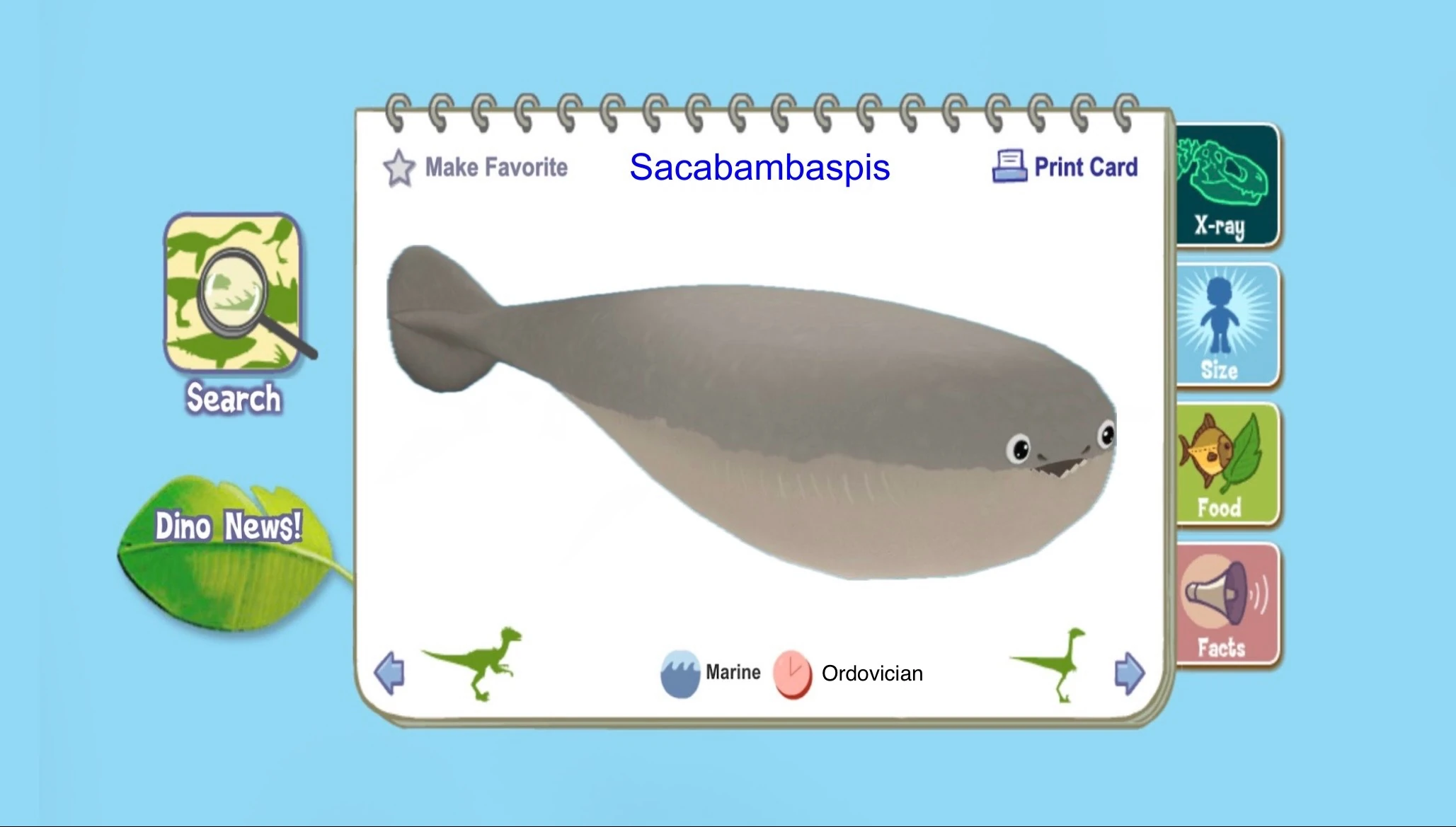 Dinosaur Train Field Guide Sacabambaspis | Fandom