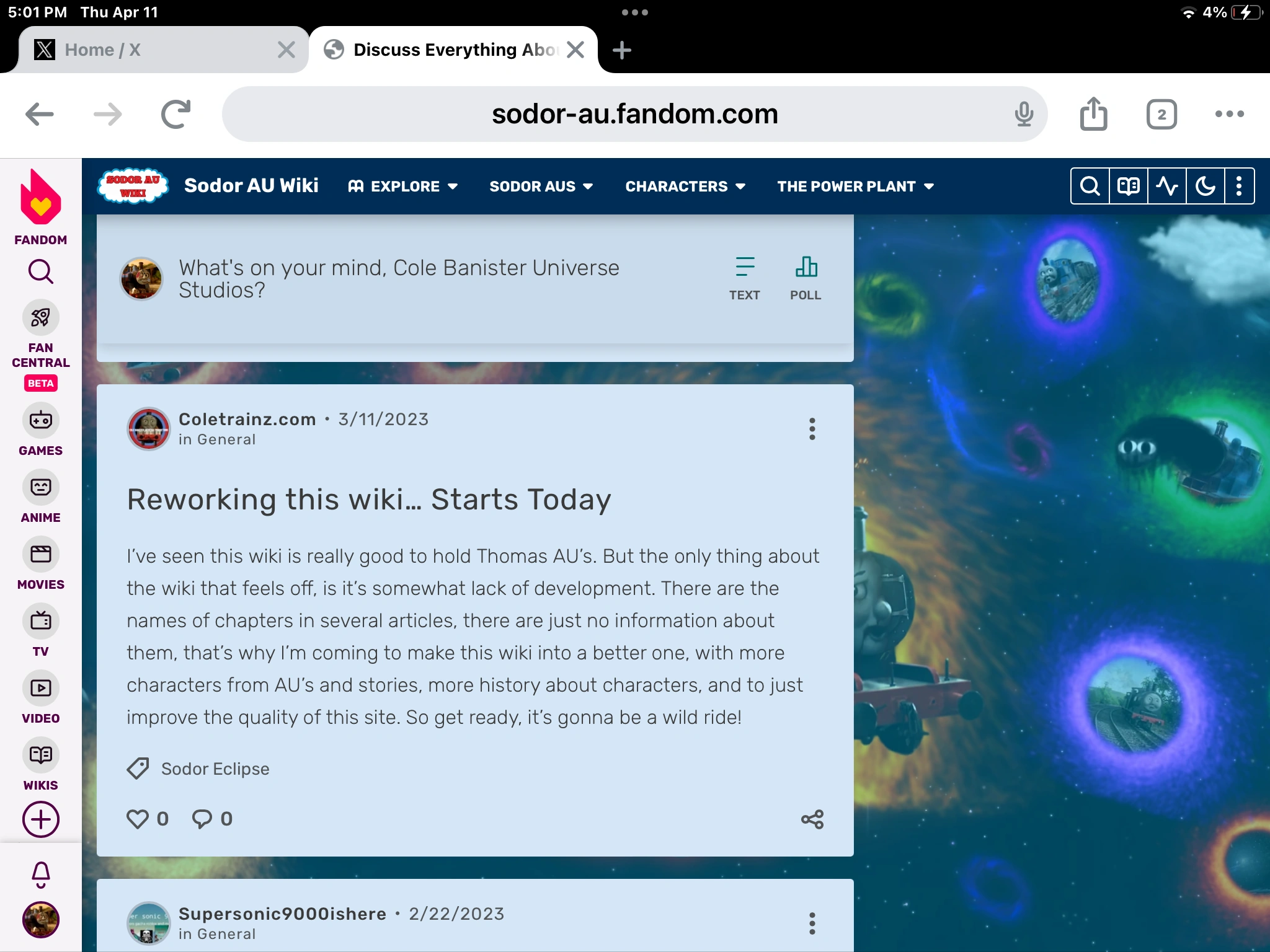 Ending my position as a main wiki editor. | Fandom