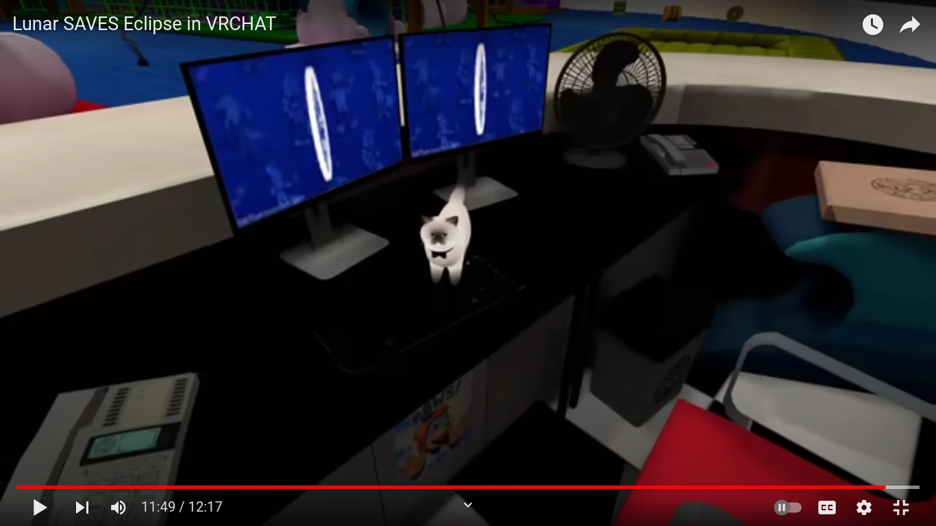 ((SPOILERS for Lunar SAVES Eclipse in VRCHAT)) ONE OF SUN'S CATS REVEAL ...