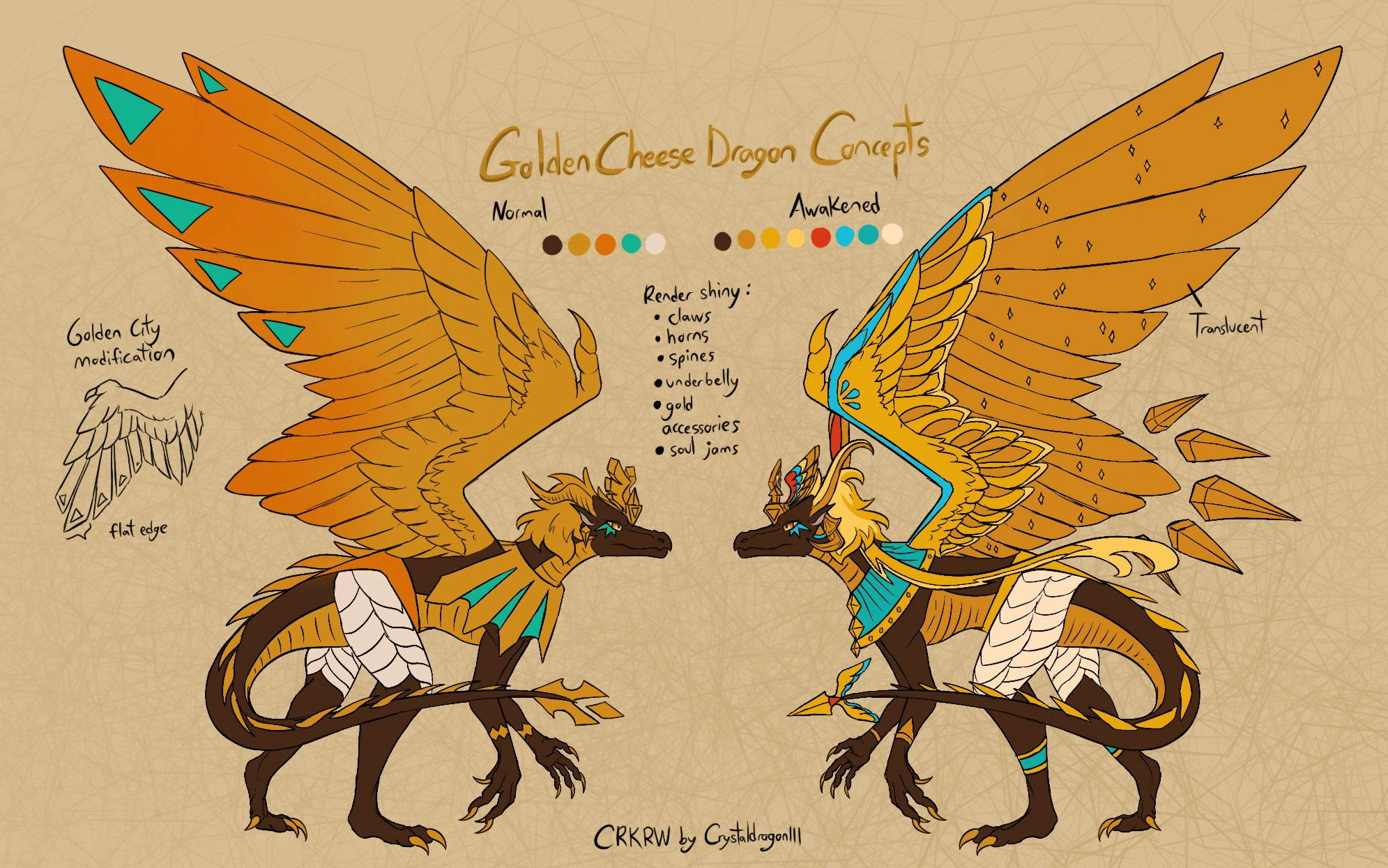 Golden Cheese dragon concepts finished! | Fandom