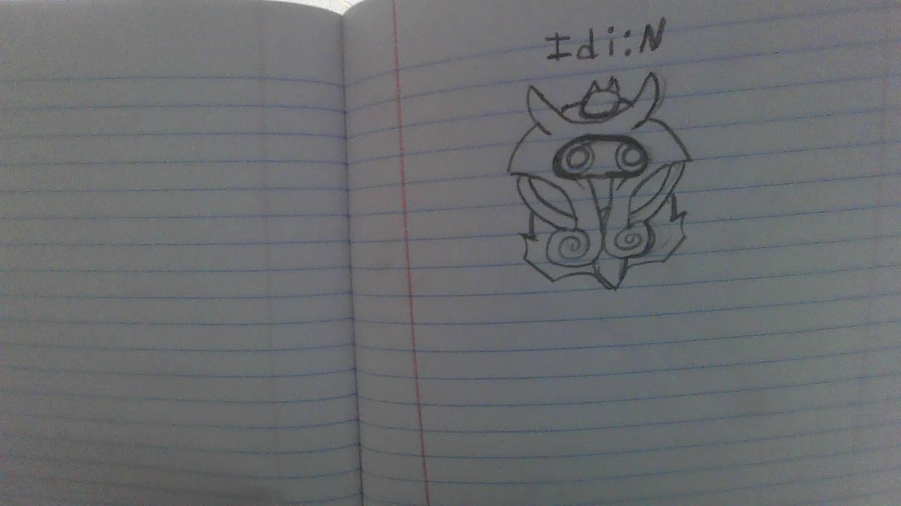 Idi:N Drawing 1 (IDK what it would look like facing towards the player ...