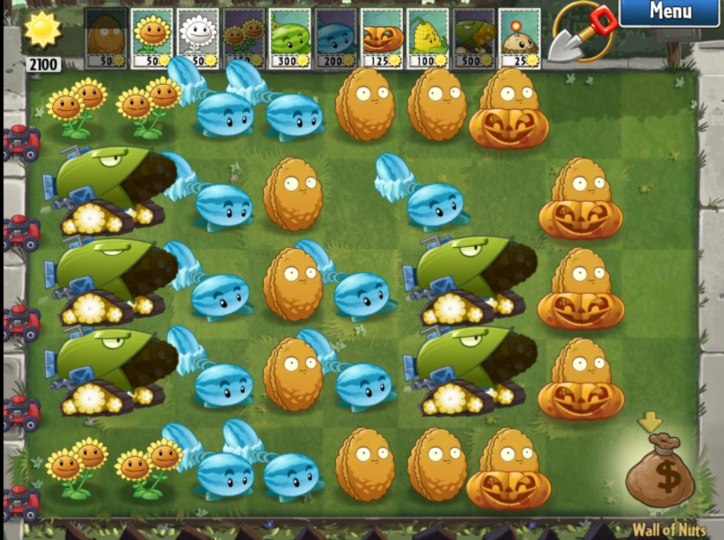 my strategy from art challenge wall-nut (or wall of nut as pvz2 pak ...