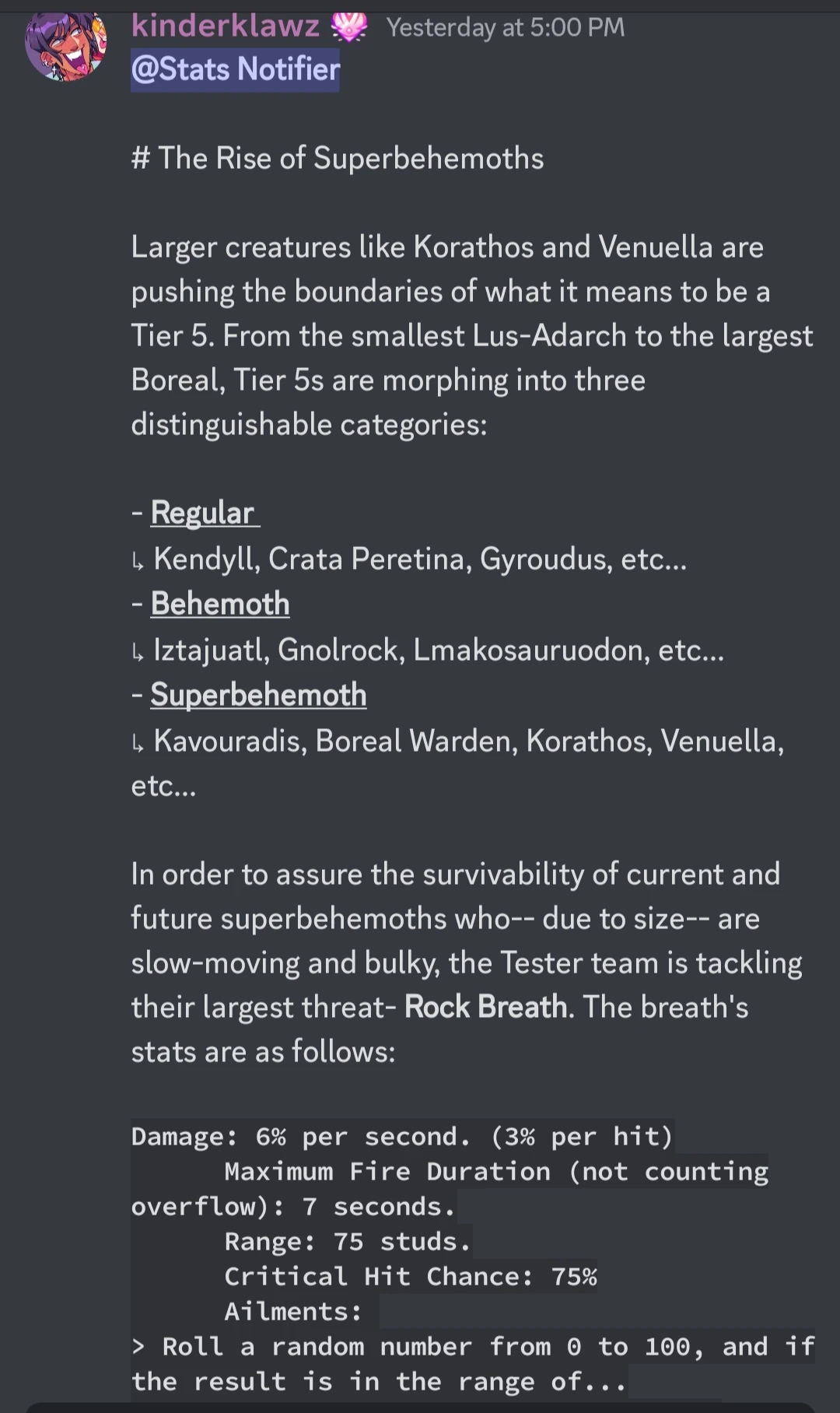 Rock breath getting nerfed | Fandom