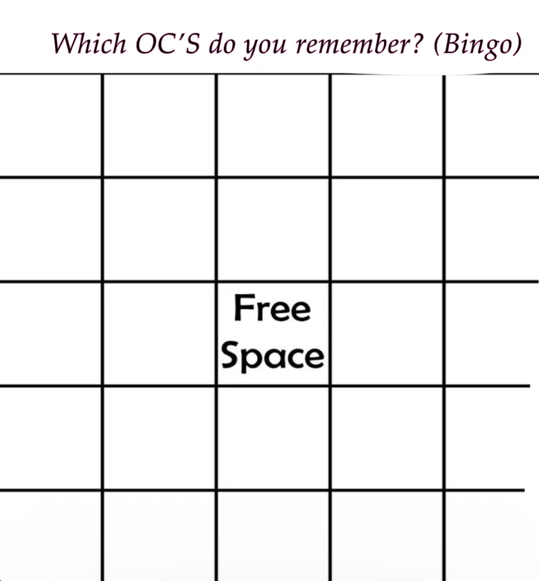 OC Bingo🤩 | Fandom