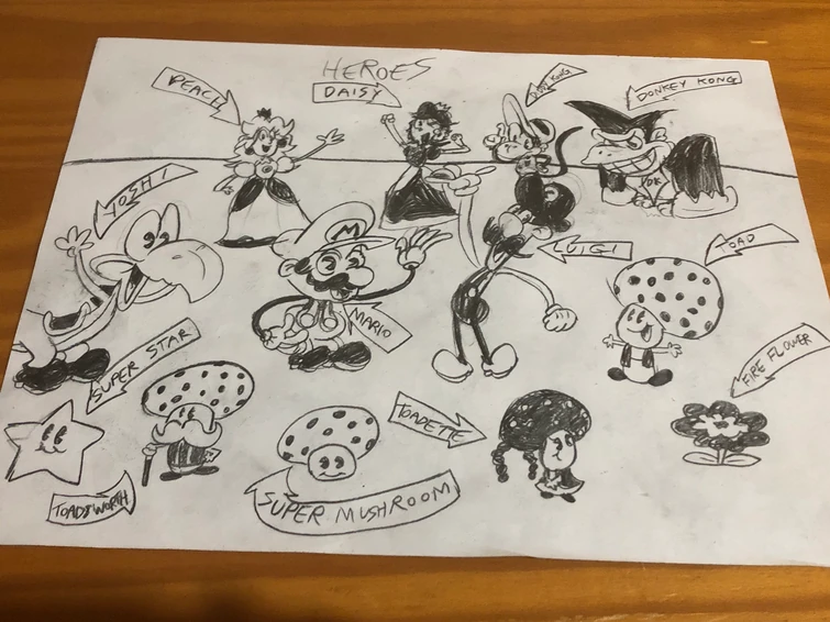 I drew the Mario characters in the rubber hose animation style | Fandom