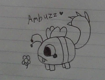 My new oc: Ambuzz Fossillian! The Bee-Dog hybrid fossil thingy, or aka ...
