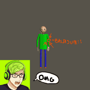Baldi youtuber trying not to freak out because of baldi being ...