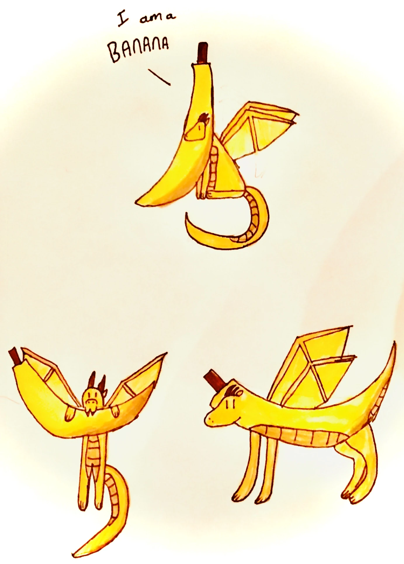 Banana dragon doodles | Fandom