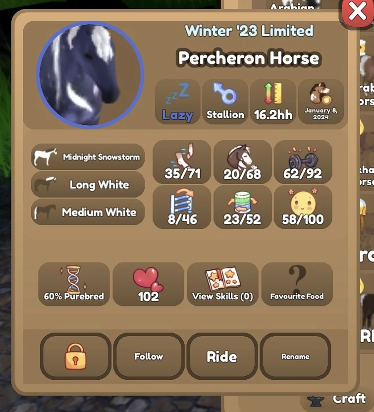 Trading midnight snowstorm Percheron | Fandom