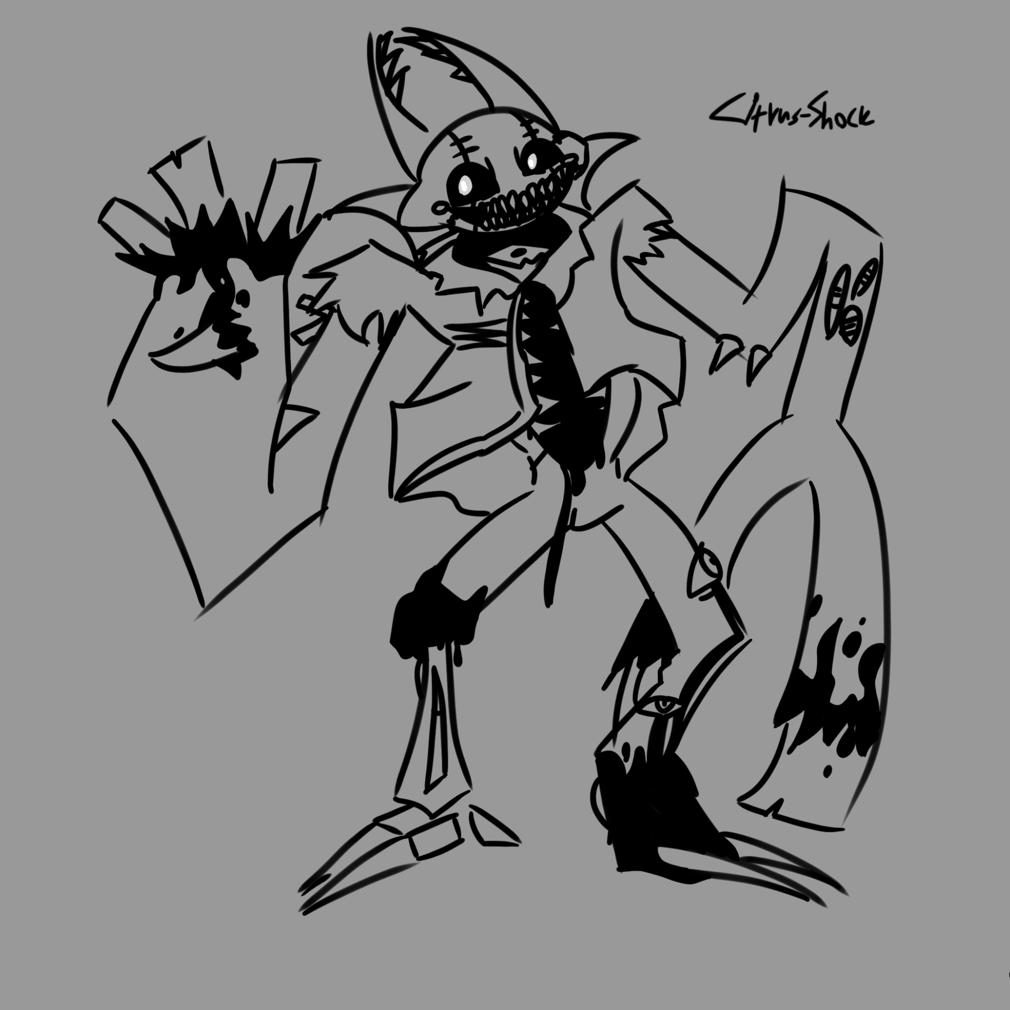 Flesh Monster Sketch | Fandom