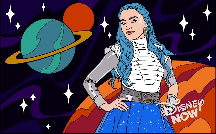 I colored Addison Wells as the Alien in Z-O-M-B-I-E-S 3 from the Color ...